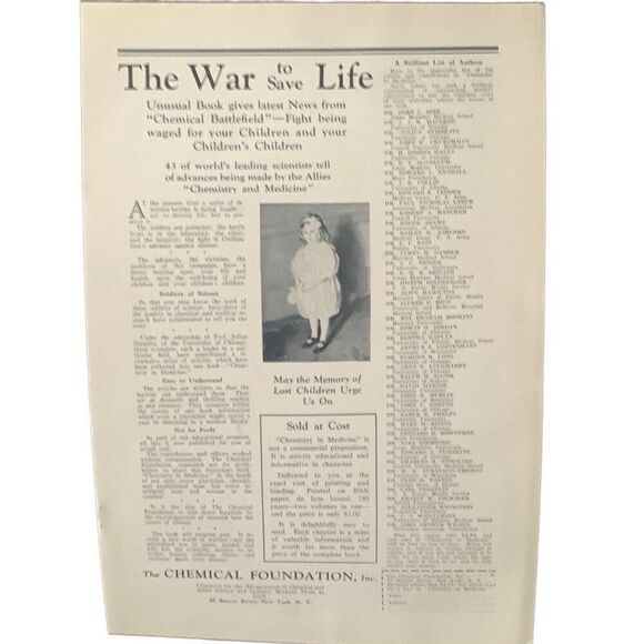 Chemical Foundation | Art | Vintage 929chemical Foundation The War To ...